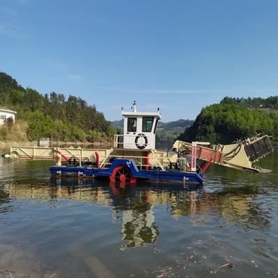 Cina Grande raccoglitore di piante acquatiche con motore diesel per la raccolta di erbacce acquatiche in vendita