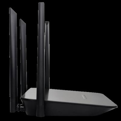 中国 1800Mbps 2.4g 5.8Gの無線旅程モジュールの防火壁のルーターによってワイヤーで縛られるネットワーク・コネクションの無線電信の黒 販売のため