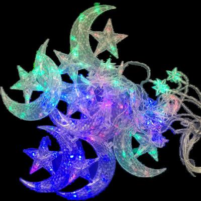 China Plastic+LED LED RAMADAN CHRISTMAS MOON STAR CURTAIN LED WINDOW LIHGT STRING LIGHTING factory