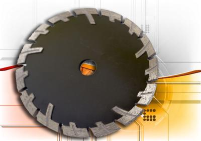 China Diamond teeth-protection blade for decorative material cutting , diamond segmented small cutting blade for concrete for sale