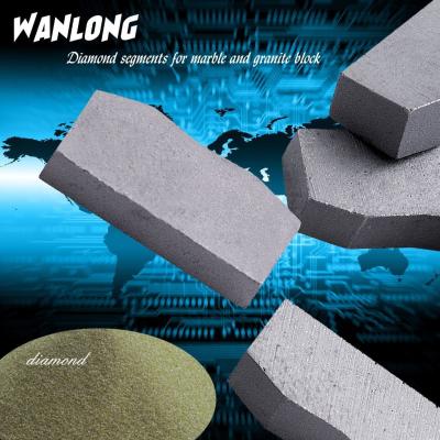 China WANLONG diamond segment for stone grinding and cutting ,diamond cup wheel grinding segment grinding stone and concrete for sale