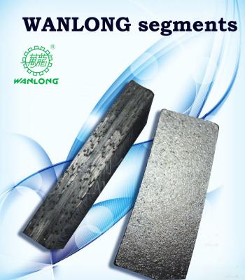 China WANLONG cold-press and hot-press diamond segment for stone slab cutting ,wet cutting diamond segment saw blade tools for sale