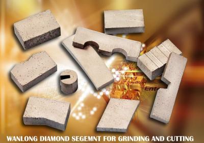 China WANLONG diamond blade segments for stone slab cutting -quartz stone cutting tools diamond cutting tools for quartz for sale
