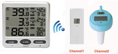 China Wireless Refrigerator/Freezer Thermometer with pool sensor for sale