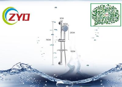 China Stainless Steel 60CM Long Chrome Plated Wall Lifting ABS Shower Set with a Sliding Bar Soap Bracket Hand Shower Holder for sale