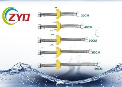 China 50cm Long 304 Metal High Temperature Pex Inner Tube Flexible Braided Knitted Hose For Sink Basin Faucet for sale