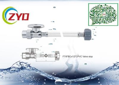 China CPVC Stop Valve Sink Water Supply Line , CE Flexible Plumbing Supply Lines for sale