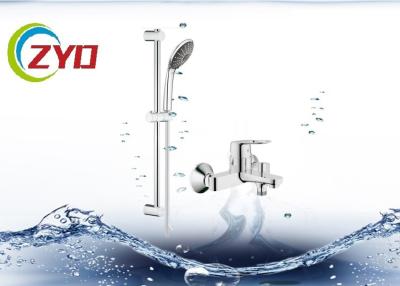 China 60cm Long Bathroom  Stainless Steel Chrome Shower Set System Panel Sliding Bar With Adjustable  Shower Hand Holder for sale