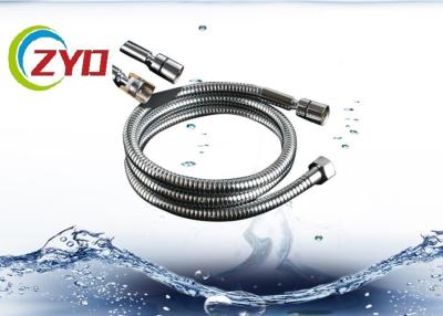 China 201 Stainless Steel Flexible Shower Hose Silver Chrome Plated Surface for sale