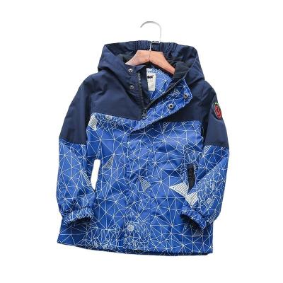 China Outdoor kids clothing outerwear boys fashion hooded coat waterproof clothing jacket sports hiking wear for sale