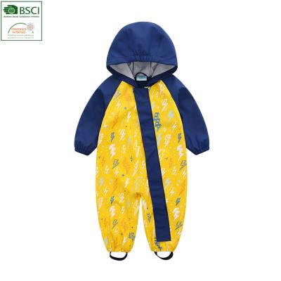 Cina fumetto all'aperto della tuta delle ragazze del bambino della tuta impermeabile adorabile dell'unità di elaborazione che stampa pagliaccetto incappucciato complessivo per il bambino in vendita