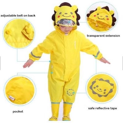 Cina Il personaggio dei cartoni animati all'aperto della tuta dell'unità di elaborazione delle ragazze ha stampato la tuta impermeabile incappucciata per i bambini del bambino in vendita