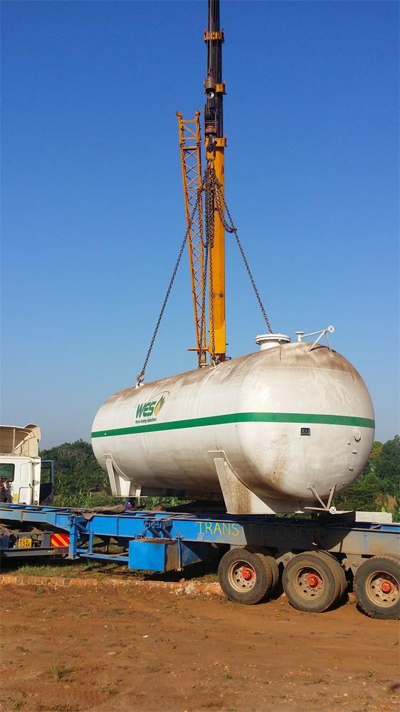 Propane Butane Gas Bullet Storage Tank For Big Gas Station Installation 100CBM