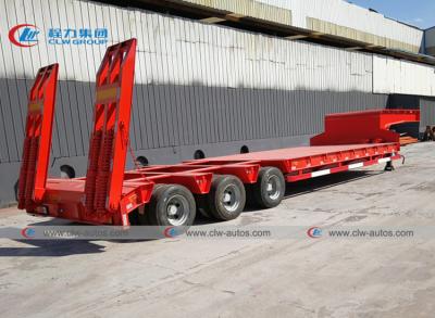 China 3 Lines 6 Axles Low Loader Lowboy Lowbed Semi Trailer 100T 120T For Excavators for sale