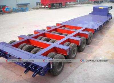 China 3 Lines 6 Axles Low Loader Lowboy Lowbed Semi Trailer 100T 120T For Excavators for sale