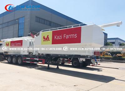 China 10tons bulk van het het Lichaamsgevogelte van de Voervrachtwagen het Landbouwbedrijfkip Duck Pig Feed Transport Te koop