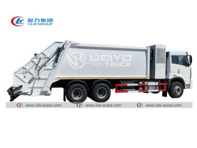 China FAW 6X4 10 Wheelers Sanitation Garbage Compactor Truck With Crew Compartment for sale