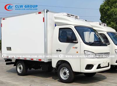 China Foton Mini 2 Ton Refeigerated Truck Fresh Vegetable And Meat Cooler Truck for sale
