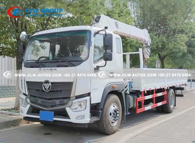 China Foton 6ton Straight Arm Truck Mounted Crane Heavy Towing Working Arm Loading Truck for sale