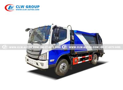 China 8CBM Foton Compressed Garbage Truck Dirt Debris Collection Truck for sale