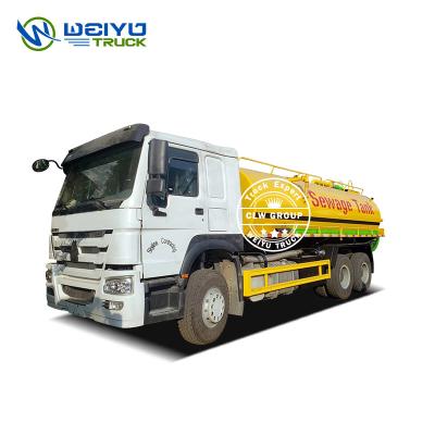 China 18 Ton HOWO Vacuum Suction Truck Transport Fecal Waste Water From Debris Sites for sale