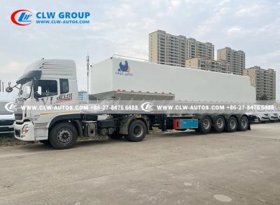 China 4-Axle Bulk Feed Semi Trailer with High Payload Capacity and Automated Unloading System for Efficient Feed Transport for sale