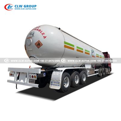 China 61.9 CBM LPG Gas Tanker Trailer with Q345R Steel Construction and 1.61 MPa Working Pressure for sale