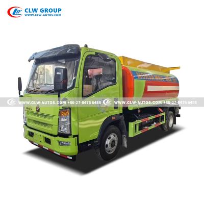 China HOWO 4x2 6000L Diesel Fuel Bowser Truck with 120hp Chaochai Engine and 5mm Carbon Steel Tank for sale