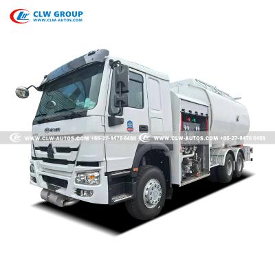 China SINOTRUK HOWO 20,000-Liter Aviation Refueling Truck with 5182 Aluminum Alloy Tank and 1,200 L/min Flow Rate for sale
