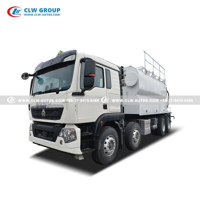China SINOTRUK HOWO 15T On-Site Mixed Explosive Truck with PLC-Based Automated Mixing and 360-Degree Rotating Hose Guide Boom for sale
