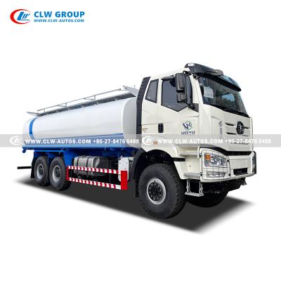 China FAW J6P 6x6 All-Wheel Drive Fuel Tanker Truck with 25,000 Liter Dual-Compartment Tank and 390HP Turbocharged Diesel Engine for sale
