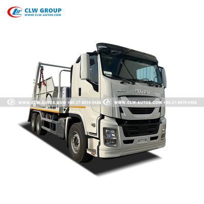 China Isuzu Hook Lift Garbage Truck with Hydraulic Hook Lift System for Single Operator Control and Durable Isuzu Chassis for sale