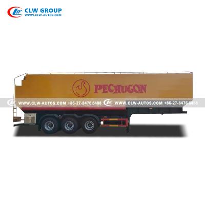 China 11m 65m³ Large Volume Bulk Feed Transport Tanker with U-Shaped Tank Design and Remote Control Auger for sale