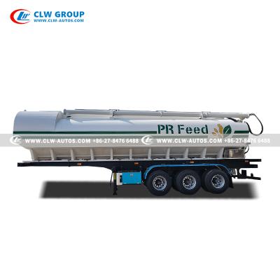 China 50m³ Carbon Steel Bulk Feed Delivery Truck with 360° Rotatable Auger and U-Shaped Tank for sale