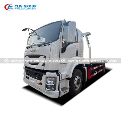 China Isuzu FTR 4x2 Flatbed Wrecker with 8-Ton Recovery Capacity, 7.2m Deck, and 205HP Diesel Engine for Towing Companies for sale
