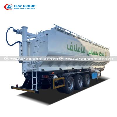 China 60m³ Bulk Feed Semi-Trailer with 6 Compartments and Liftable Air Suspension for Agricultural Logistics for sale