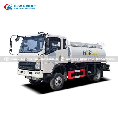 China SINOTRUK HOWO 4x4 All-Wheel Drive Mobile Refueling Truck with 5,000L Carbon Steel Tank for sale