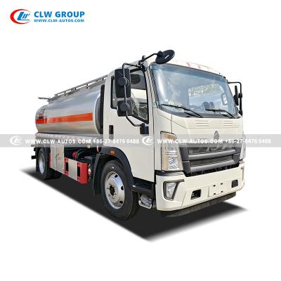 China HOWO 10,000L Mobile Refueling Truck Aluminum Alloy Fuel Tanker Truck With Flow Meter for sale
