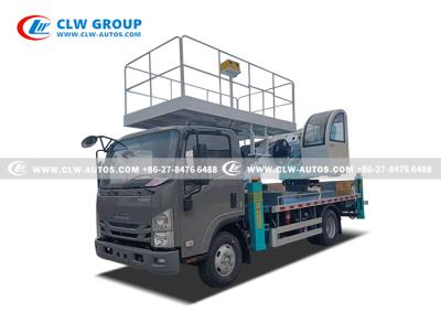 China Isuzu KV100 4x2 23-Meter Aerial Work Platform Truck with 300kg Stainless Steel Platform and CAN Bus & Wireless Remote Control for sale