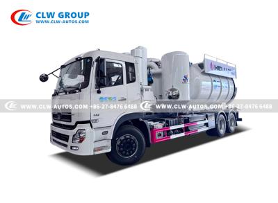 China Dongfeng 6x4 Sand-Suction Truck with 12-15m³ Capacity, Cyclone Dust Collector & Two-Stage Overflow Protection for sale