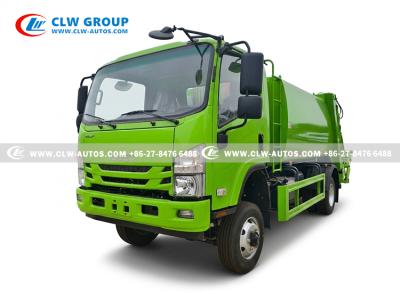 China I-SUZU 700P 4x4 RHD 190hp Garbage Compactor Truck and 9m³ Compaction Volume for sale