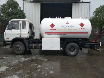 China ASME 5t Propane Gas Tanker , 15cbm Dongfeng Propane Cylinder Truck for sale