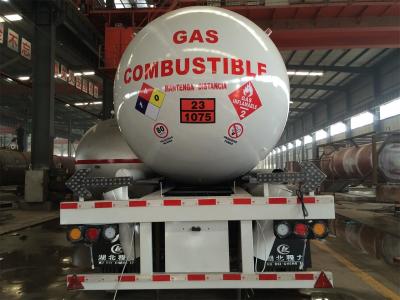 China De semi van de het Gastanker van Aanhangwagenlpg Vrachtwagen 14000Gal 54000 Liter in Halfronde Schotel beëindigt Tank Te koop
