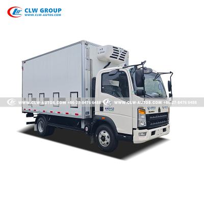 China HOWO 4X2 4.2m Day-Old Chick Transport Truck with 20,000 Chick Capacity and Hanxue L-Z560 Refrigeration Unit for sale