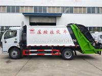 China Dongfeng 6CBM Rear Discharge Garbage Compactor Truck 102HP Diesel Euro II for sale