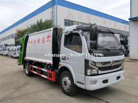 China Dongfeng 6CBM Rear Discharge Garbage Compactor Truck 102HP Diesel Euro II for sale