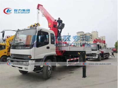 China ISUZU FTR Lorry Mounted Straight Arm 10 Tons Palfinger Crane for sale