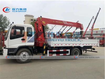 China ISUZU FTR Lorry Mounted Straight Arm 10 Tons Palfinger Crane for sale