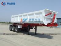 China ADR Standard 3 Axle Side Dump Semi Trailer 25m3 40 Ton Payload for sale