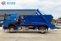 China RHD Howo 8m3 10m3 Skip Loader Container Garbage Truck 10 Tons for sale